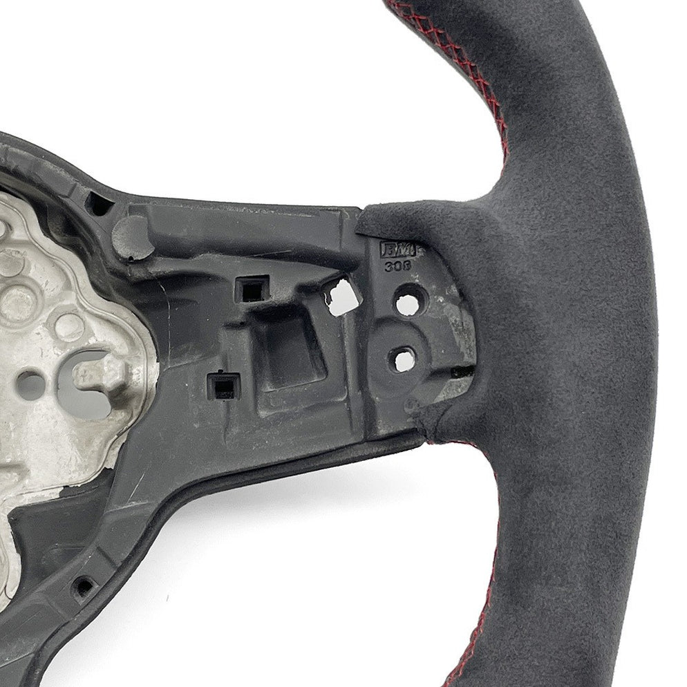 Suitable for Golf 7 GTI Carbon Fiber Sport Steering Wheel with Red Thr ...